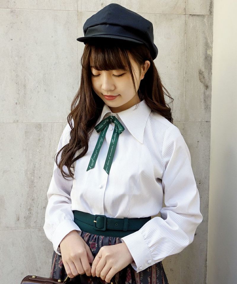 ロゴタイ付きビッグカラーブラウス/F i.n.t [29AF02j008] | F i.n.t公式通販サイト